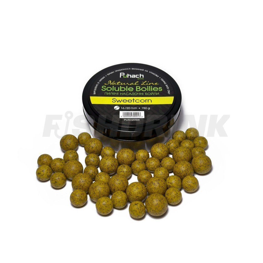 ПИЛЯЧІ НАСАДОЧНІ БОЙЛИ PUHACH BAITS NATURAL SOLUBLE BOILIES 16/20 MM ...